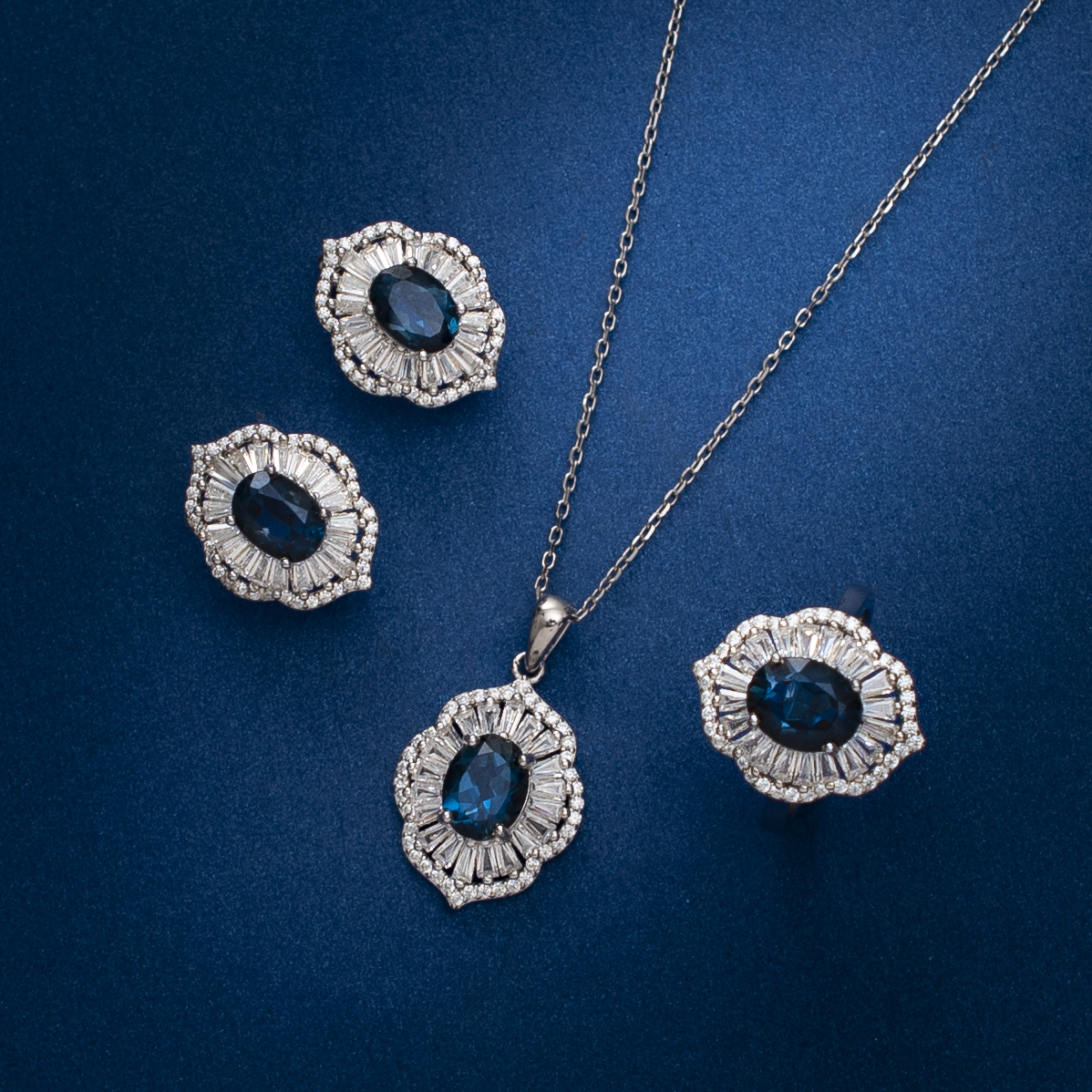 VIOLA STERLING SILVER FULLSET | Chamathka Jewellers