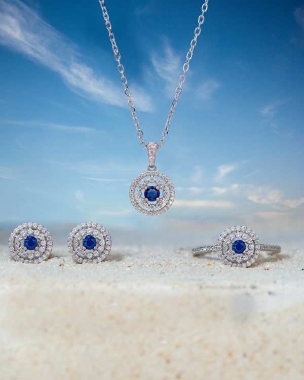 Ocean Mist Blue Sapphire Fullset in Sterling Silver (BFS/1228 ...